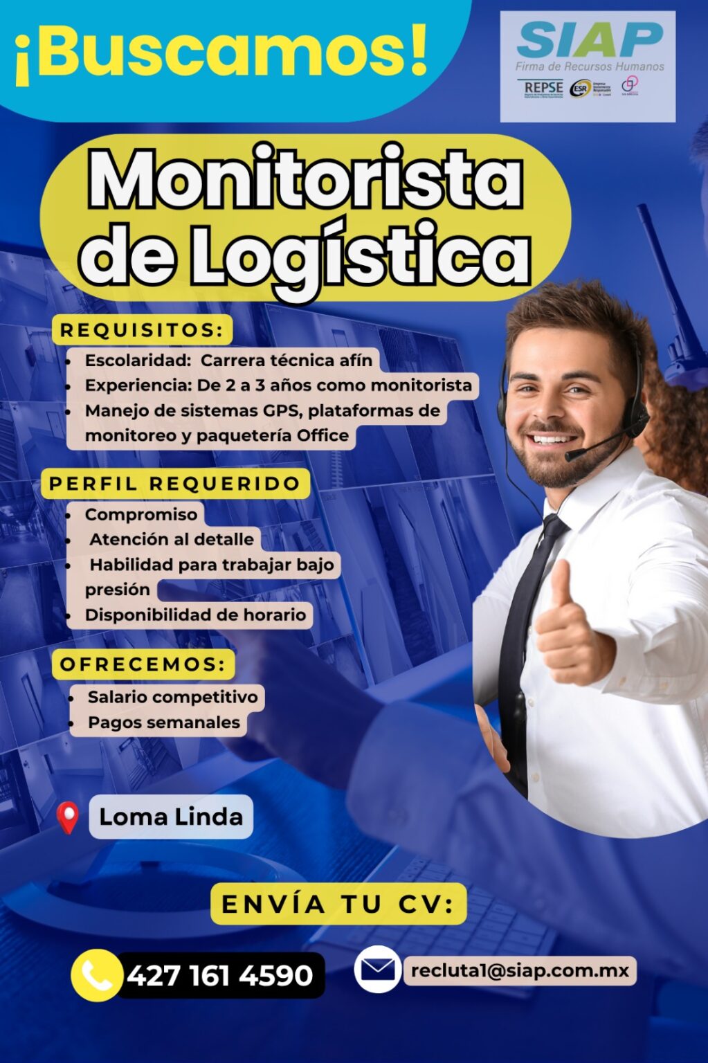 Monitorista de logística – SIAP